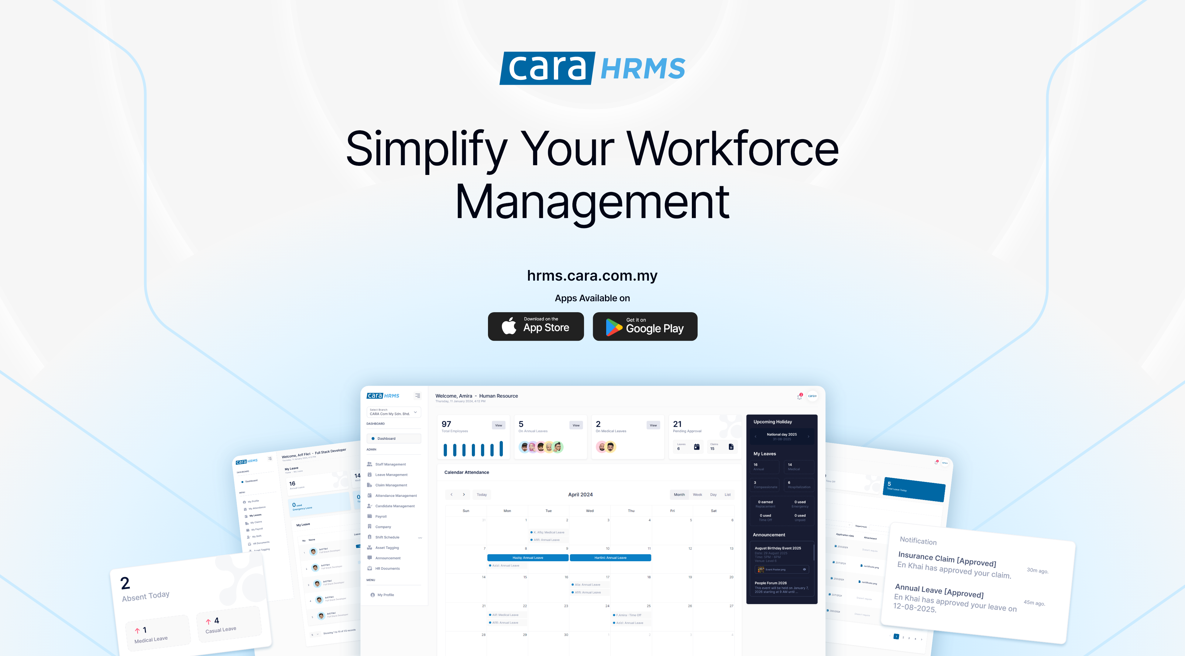 CaraHRMS: Simplify Your HR Management Today